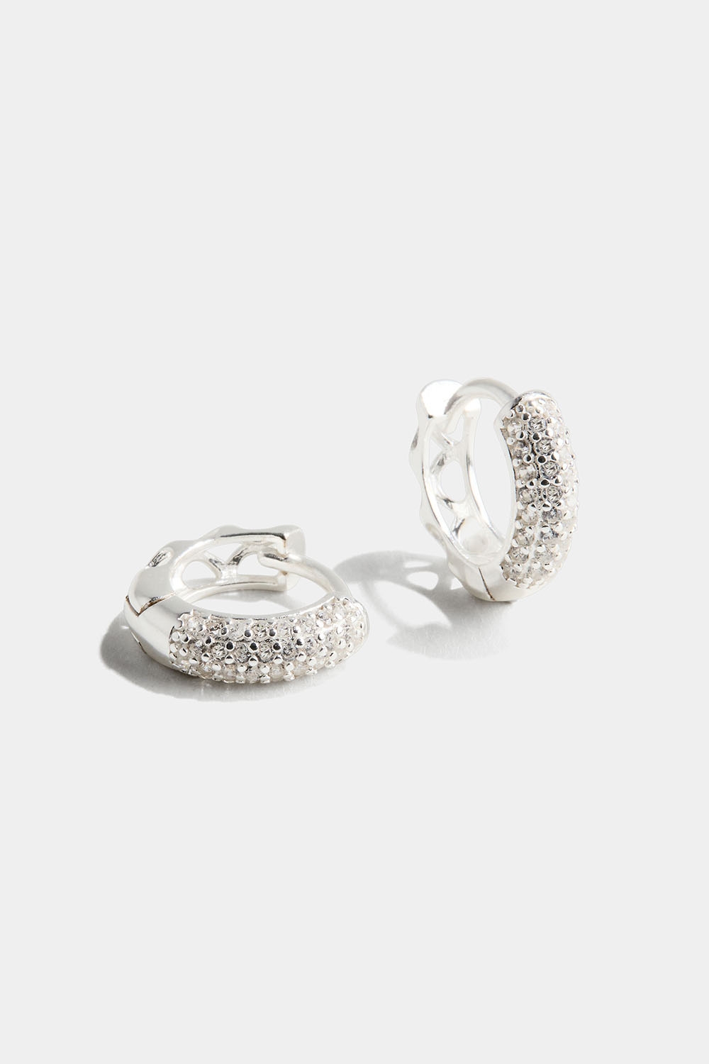 Kjøp Minihoops I Ekte Sølv Med Cubic Zirconia På Glitterno