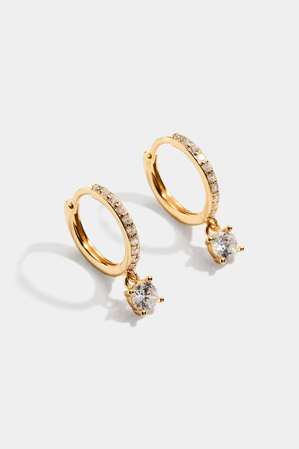 Kjøp Hoops I 18k Forgylt Ekte Sølv Med Cubic Zirconia Anheng På Glitterno
